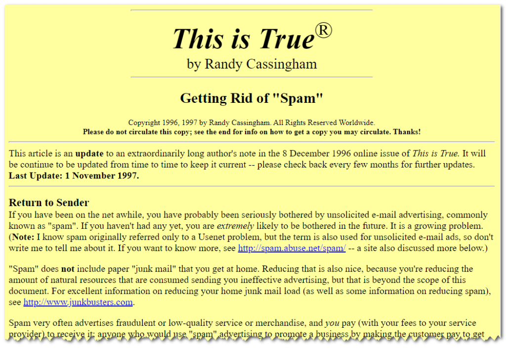 Regain Control of Your Inbox - The Internet Spam Primer
